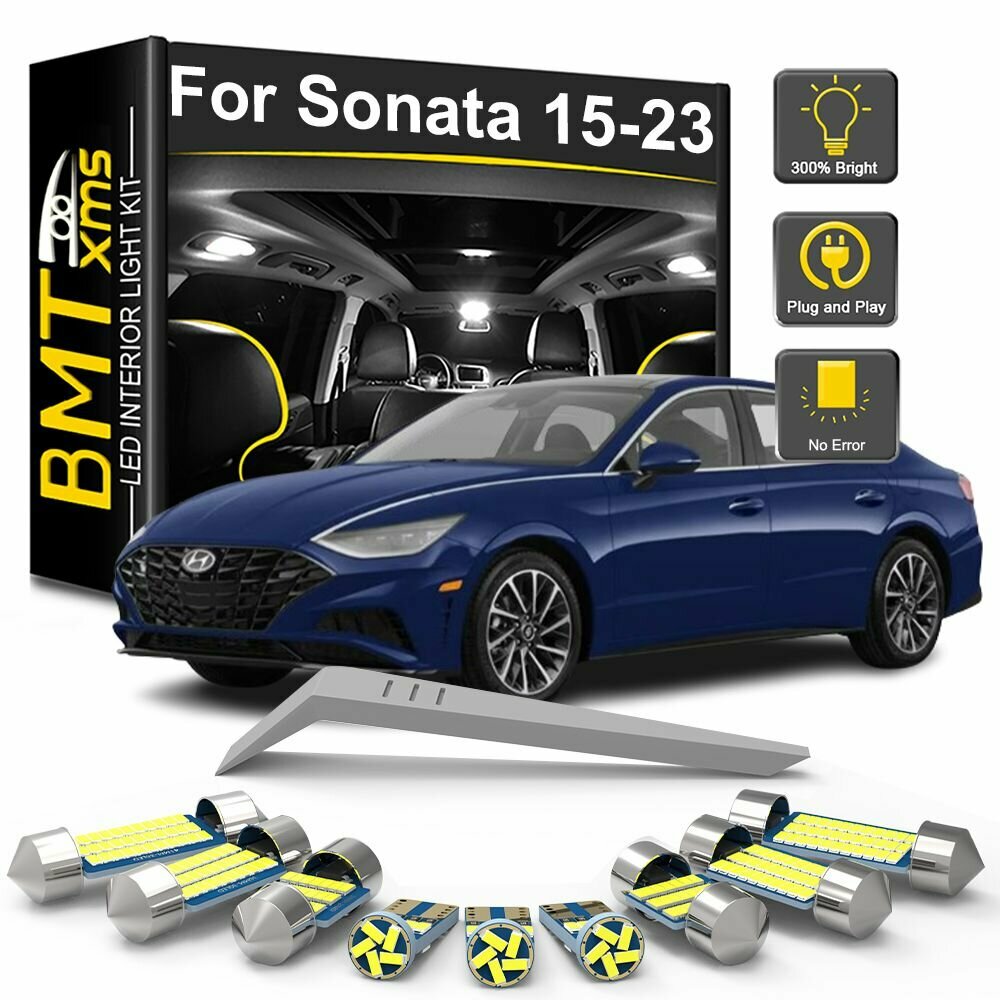 BMTxms Лампа автомобильная арт. BMTxms 8x автолампочка Светодиодная подсветка салона авто для HYUNDAI Sonata LF DN8 2015-2023