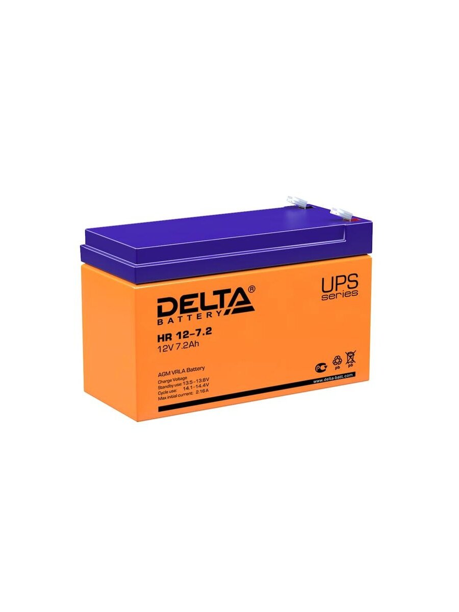 Аккумулятор UPS 12В 7.2А. ч HR 12-7.2 Delta 4614010180011