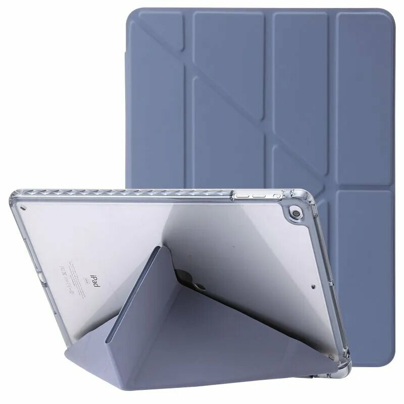 Чехол для Apple iPad 5th 6th air2 (9.7 дюйма), С магнитом, Прозрачный полимер, Лаванда