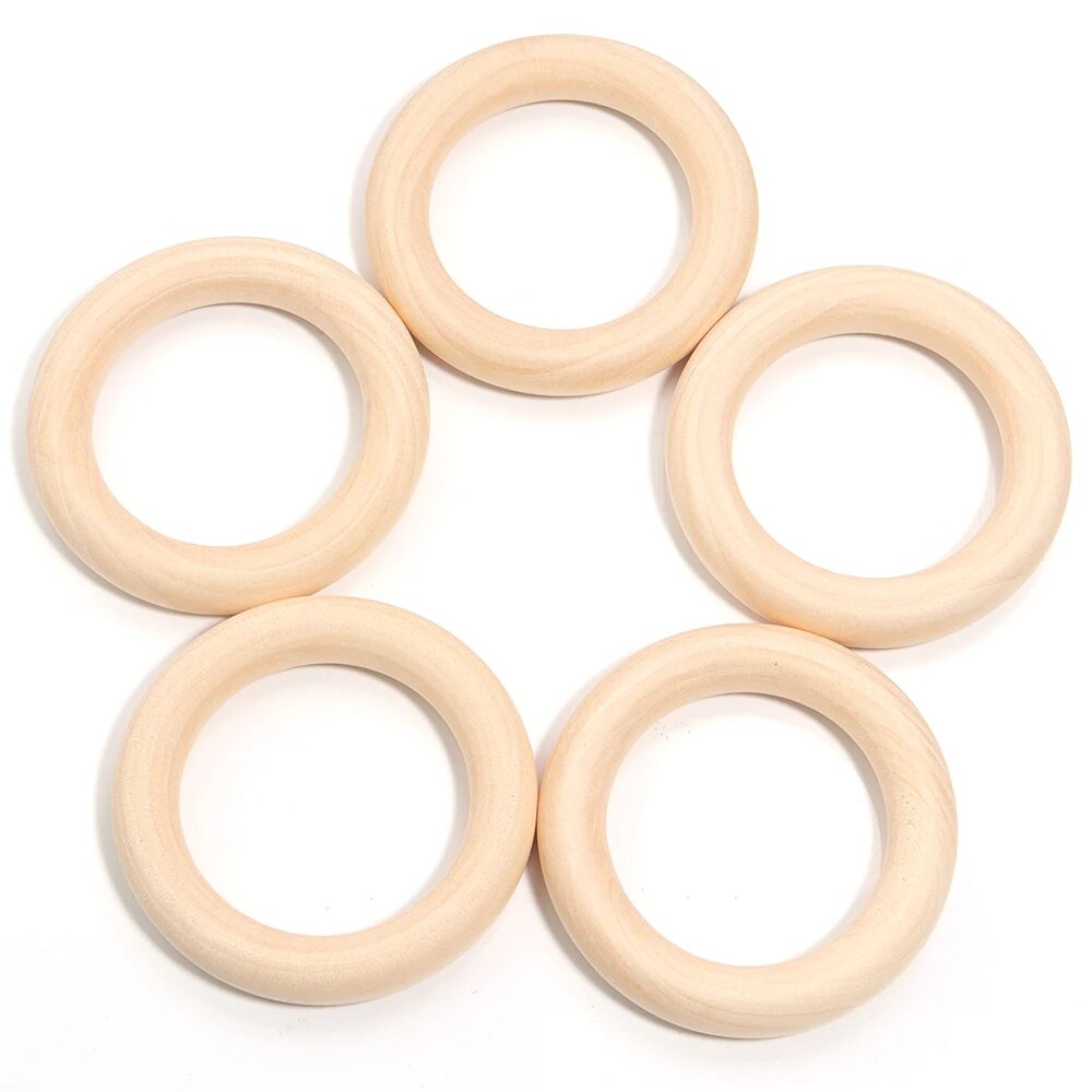 Деревянные кольца для макраме 70mm 5pcs