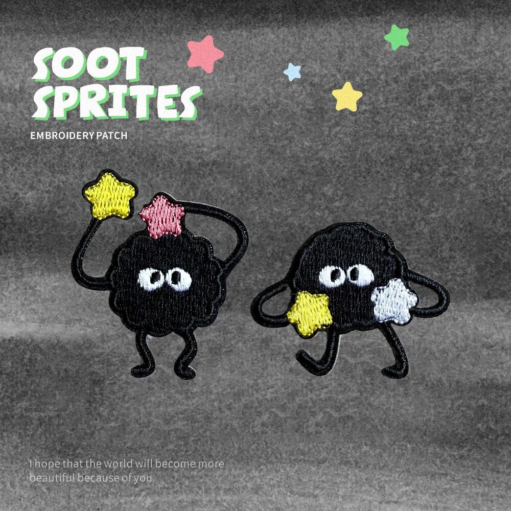 Вышивка Soot Sprites, 2 шт, черный