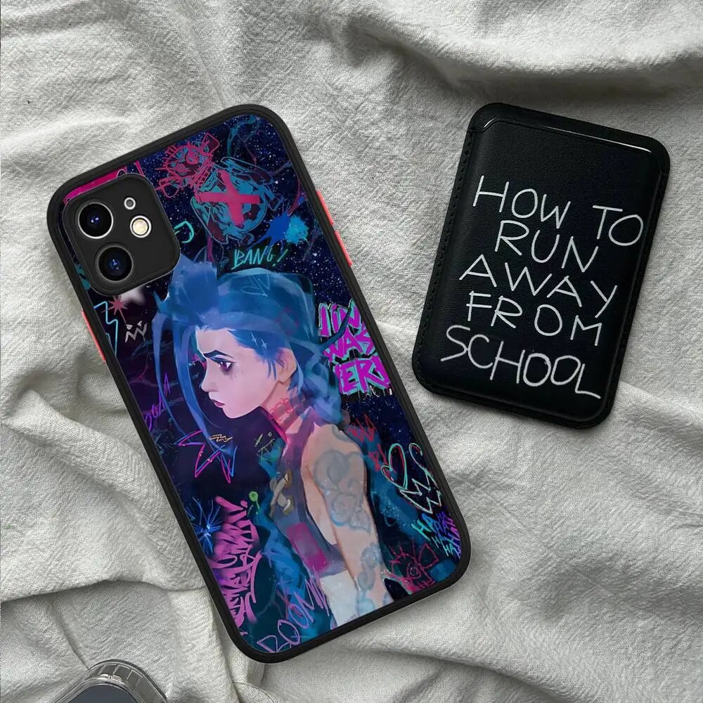 Cartoon Arcane Phone Case For IPhone 14 X XR XS 7 8 Plus 11 12 13 Pro MAX 13mini Matte Shockproof Case
