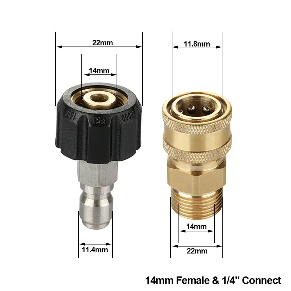 Адаптер для мойки высокого давления 14mm-1/4"