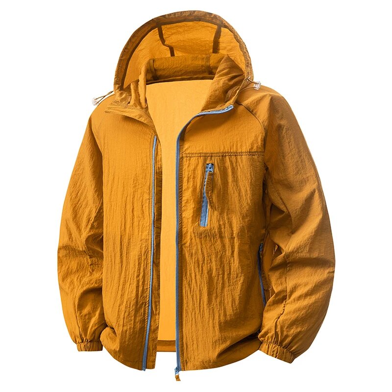 LNGXO Легкая Солнцезащитная куртка из нейлона для кемпинга M, Unisex Orange