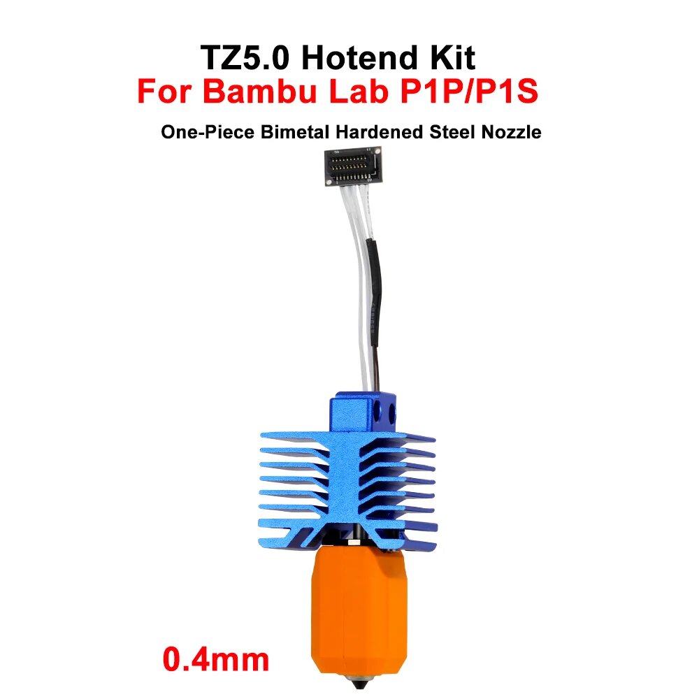 Комплект горячего конца TZ5.0 для Bambu Lab P1P/P1S и X1/X1C 0.4 мм hotend for P1P P1S