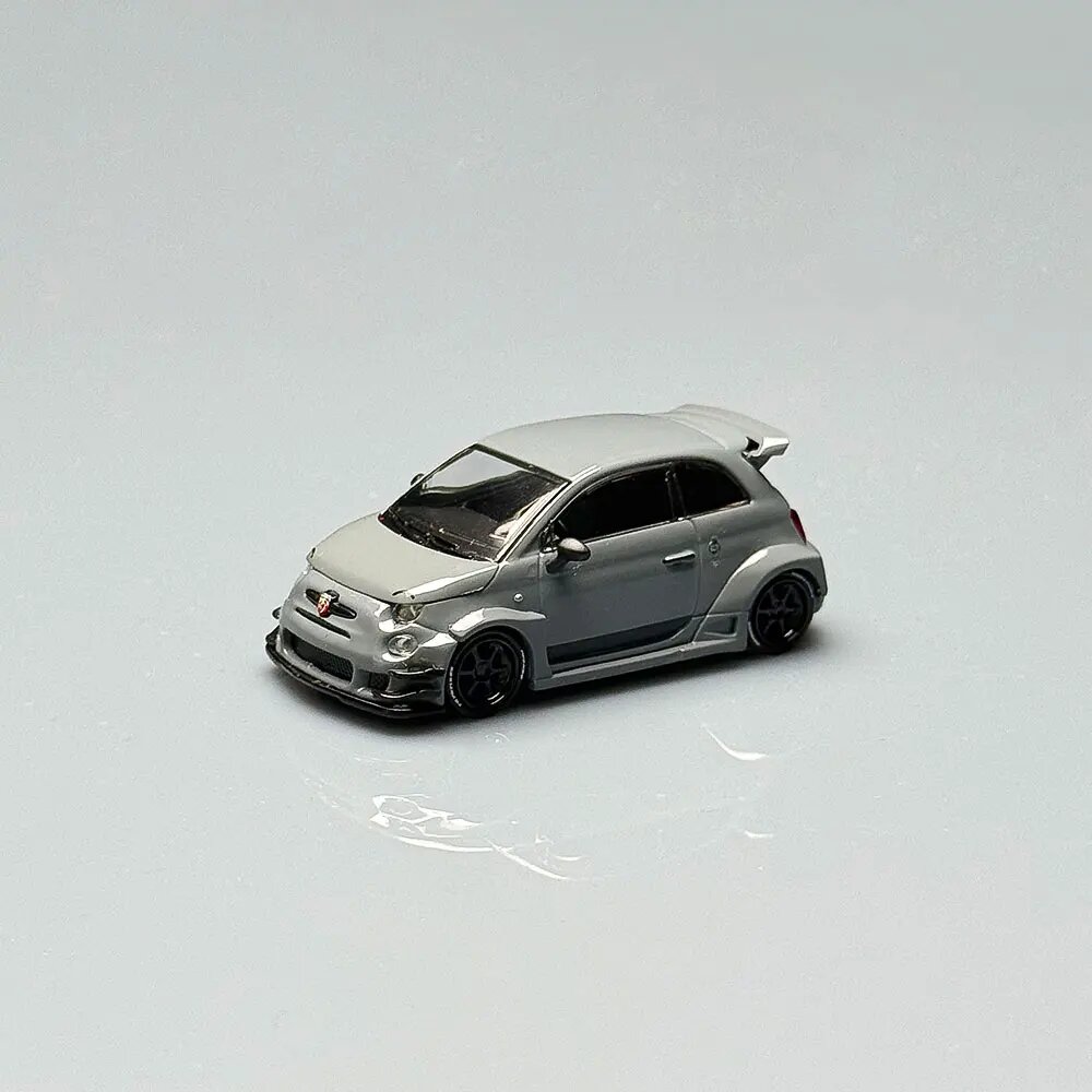 TSM MODEL LB-WORKS x Abas Works ABARTH 595 модель автомобиля 1/64 Черный, Серый, Dark gray