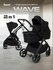 Коляска 2-в-1 Rant Basic WAVE RA162 Black