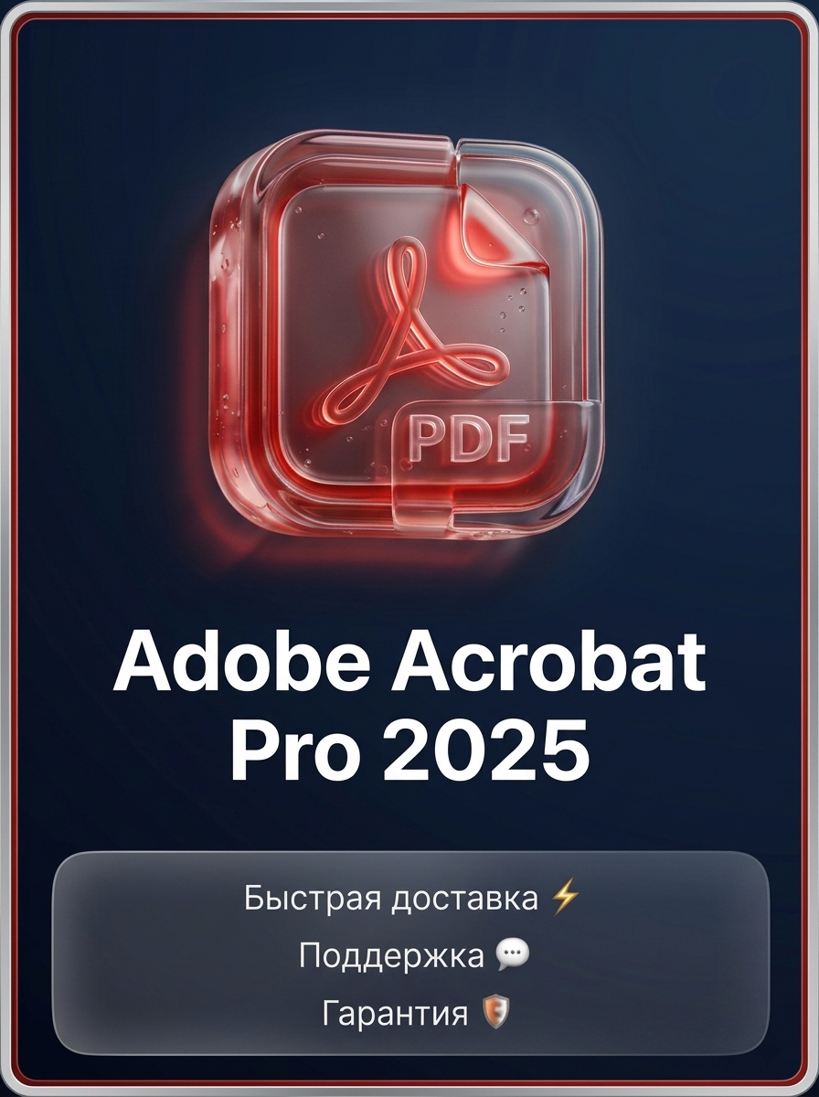 Adobe Acrobat Pro 2025 для Windows / Профессиональный PDF-редактор (Бессрочная лицензия)