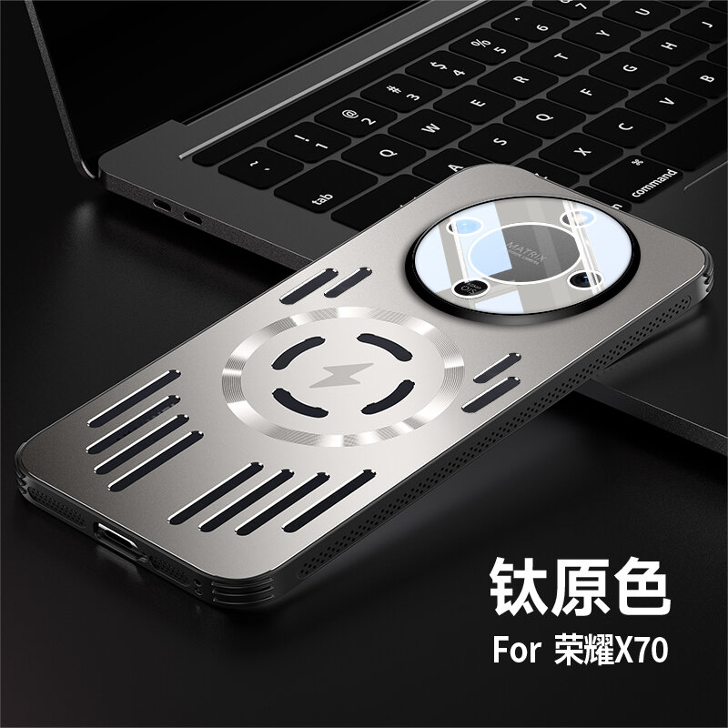 Чехол для Honor X9d / Honor X70 / Хонор Х9d / Хонор икс70, soft touch, чехол-кардиомонитор, поликарбонат (PC), защита камеры, ударопрочный, усиленные углы, Honor, Honor X9d, Honor X70, титан,