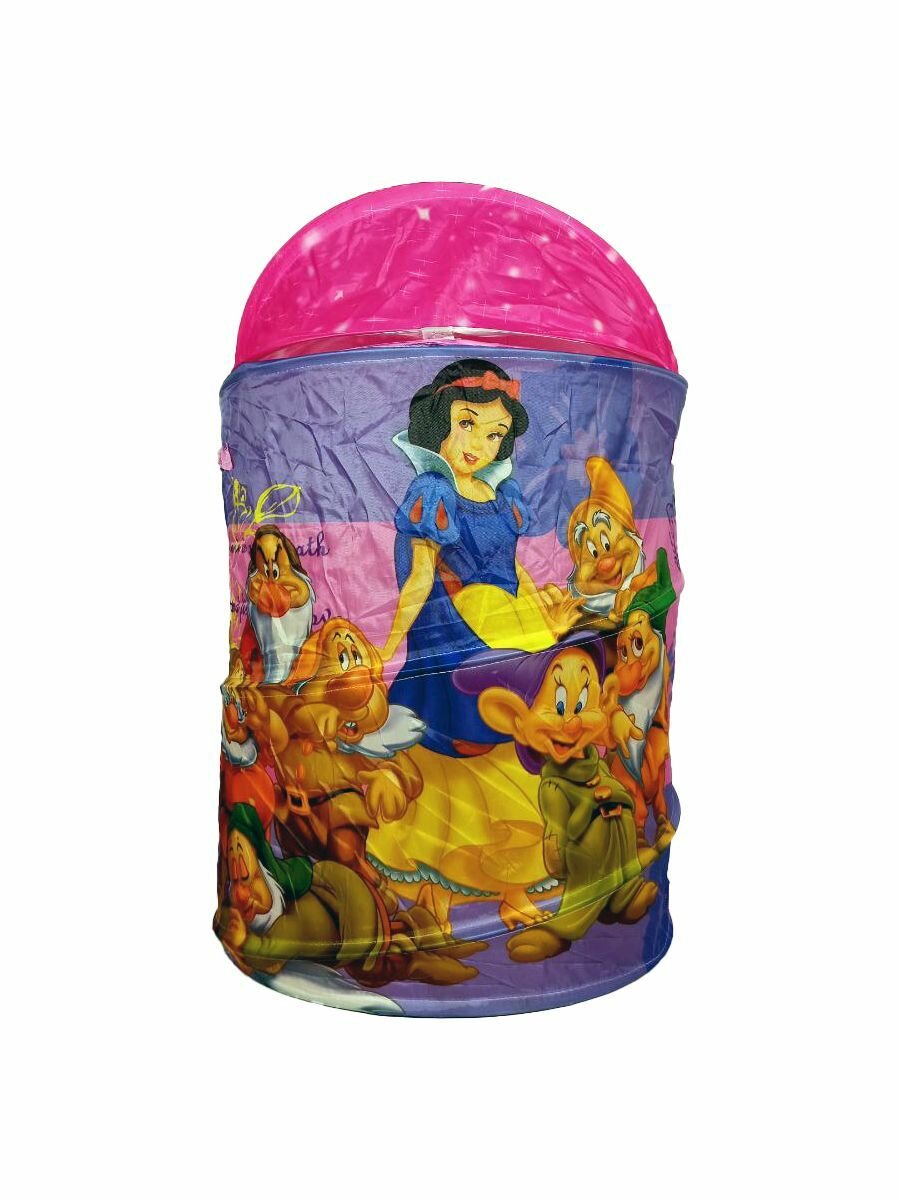 Корзина для игрушек на липучке большая "Белоснежка" 43*43*73 см