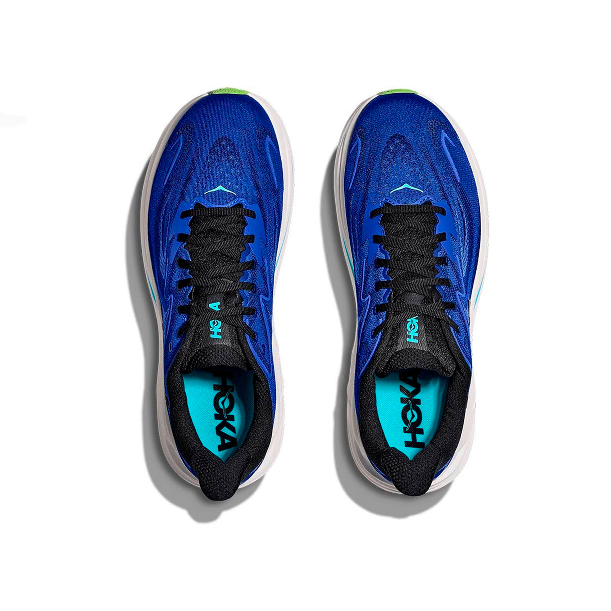 Кроссовки HOKA ONE ONE Clifton 10, полнота 6 (RU)/ на среднюю стопу, размер 9K, синий/белый/зеленый — фото 1