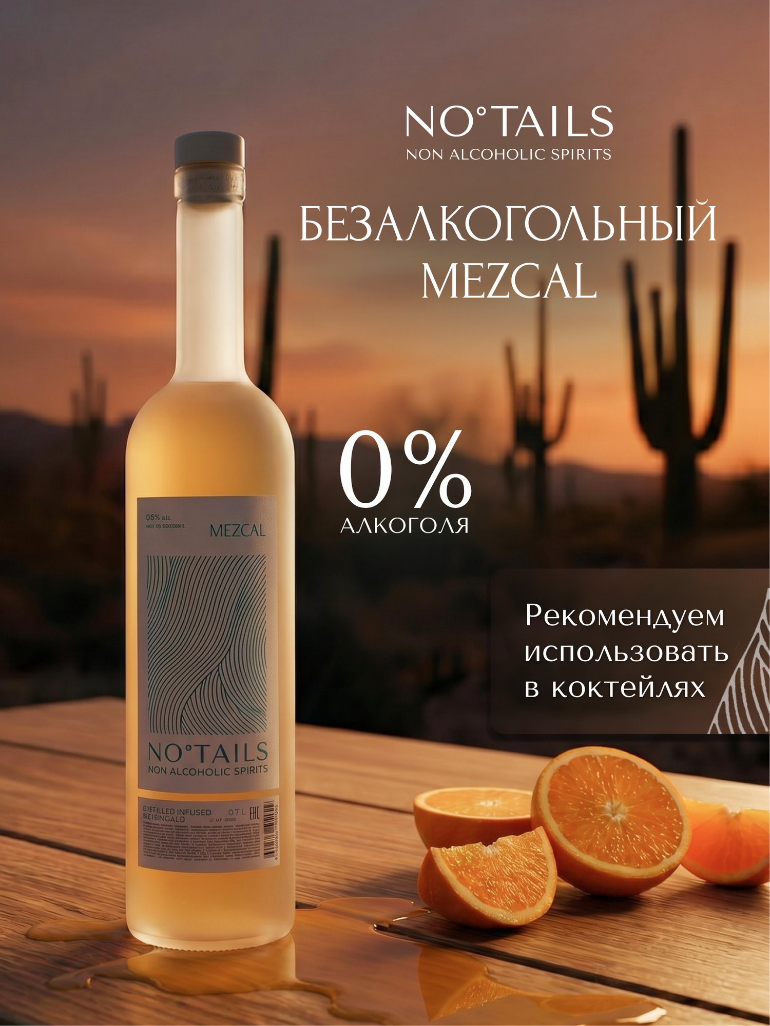 Мескаль безалкогольный Notails, без спирта, для коктейлей, 0.7 л