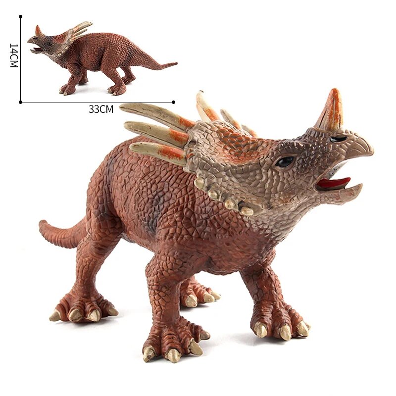 Фигурки динозавров LKCOMO Тираннозавр Стиракозавр Коричневый, Styracosaurus