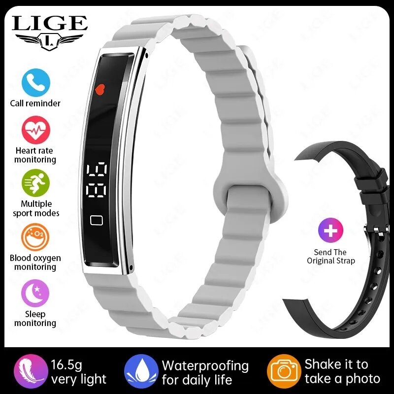 Умные часы LIGE Fitness Tracker Silver1