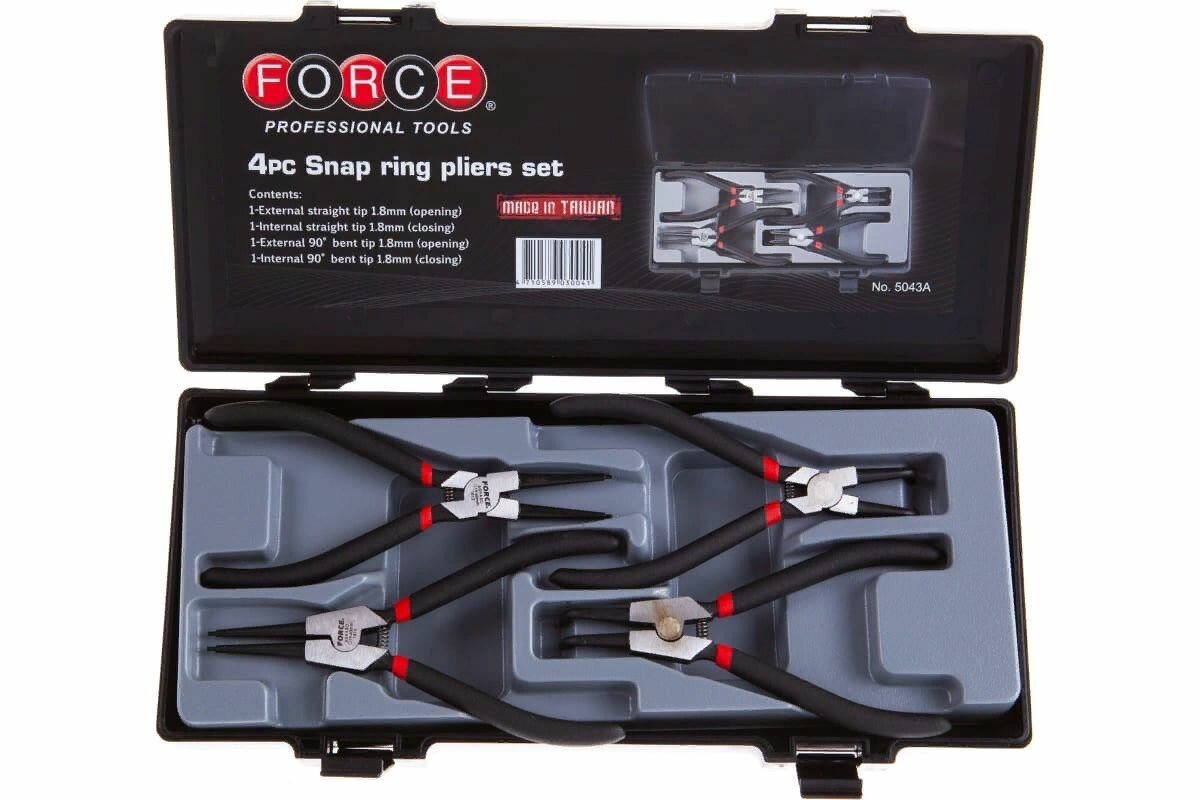 Набор съемников разжимов стопорных колец FORCE 5043A