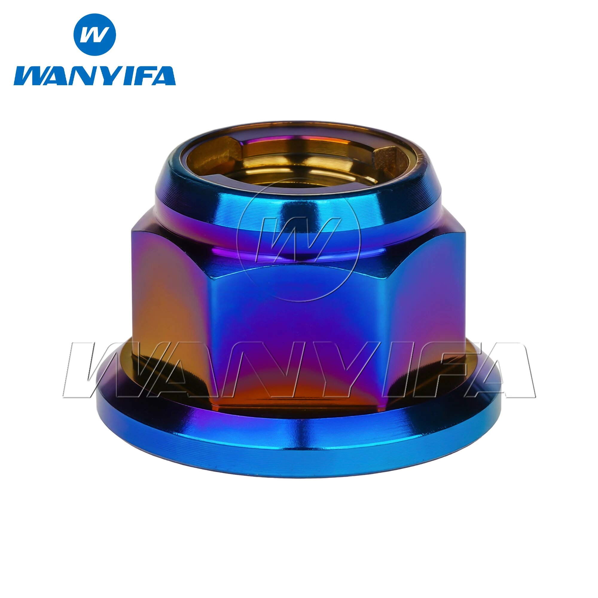 Титановые гайки Wanyifa M8 Burn Blue(PVD) Pitch 1.25mm