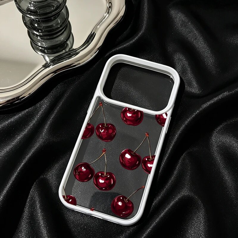 Милый чехол для телефона с принтом красных вишен для iPhone 16 17 Pro 15 14 17 Айфон 15 Про, style 4