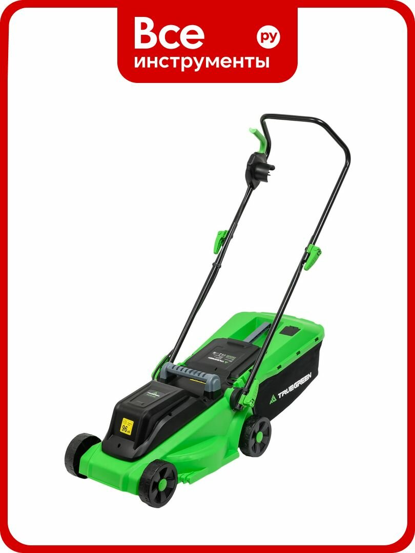 Газонокосилка электрическая TRUEGREEN 1 кВт, ширина скашивания 32 см TG7A109