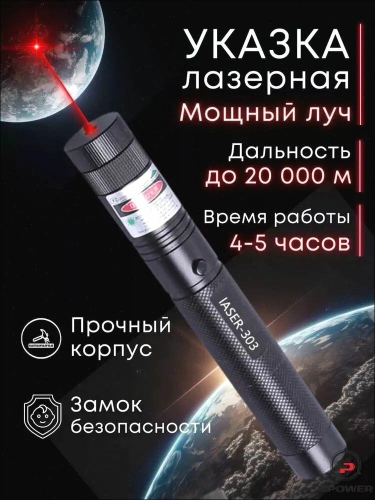 Устройство Laser 303 с зарядкой Type-C и встроенным аккумулятором 2000м зарядка Type-C 2000 мАч перезаряжаемый