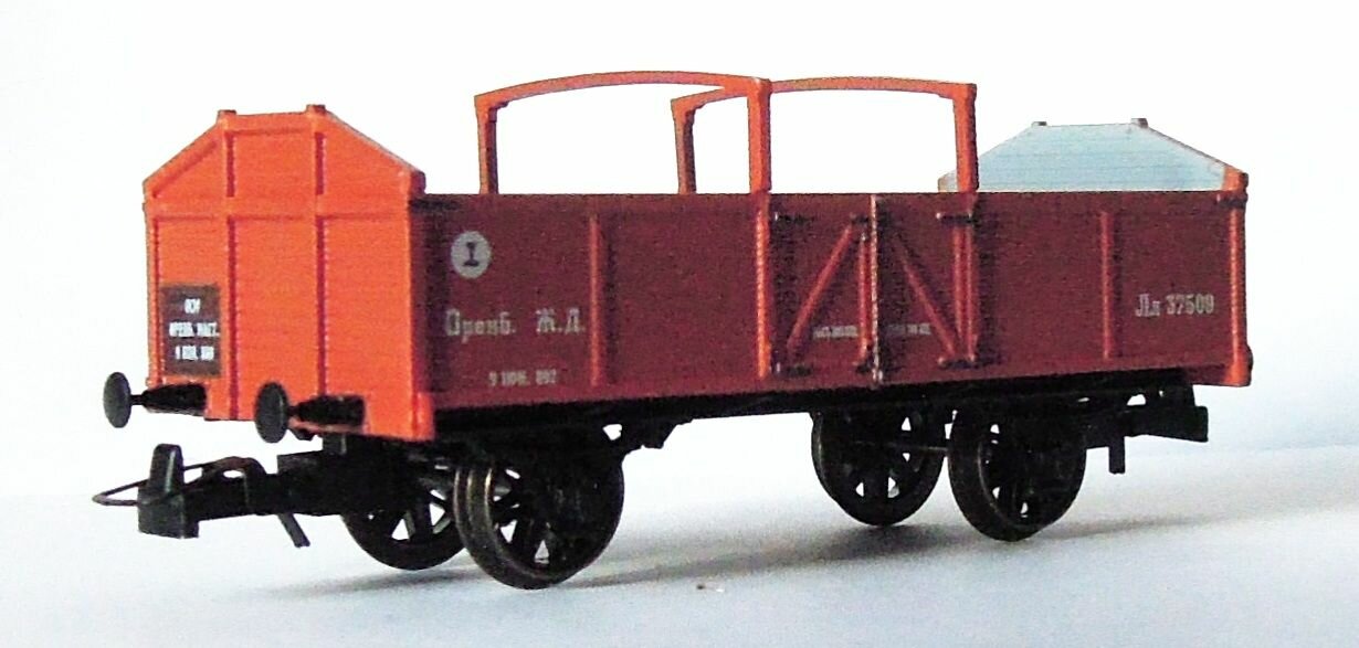 870031 MDSmodel Полувагон Оренбургской жд, 1892г, H0 1/87. Совместима с Piko (Пико).
