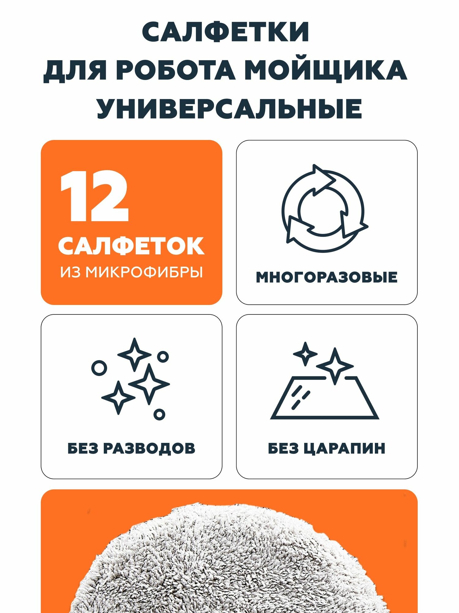 Салфетки для робота мойщика окон из микрофибры 12 штук, прочные безворсовые тряпки насадки на стеклоочиститель, робот пылесос для сухой и влажной уборки, мытья стекол и зеркал