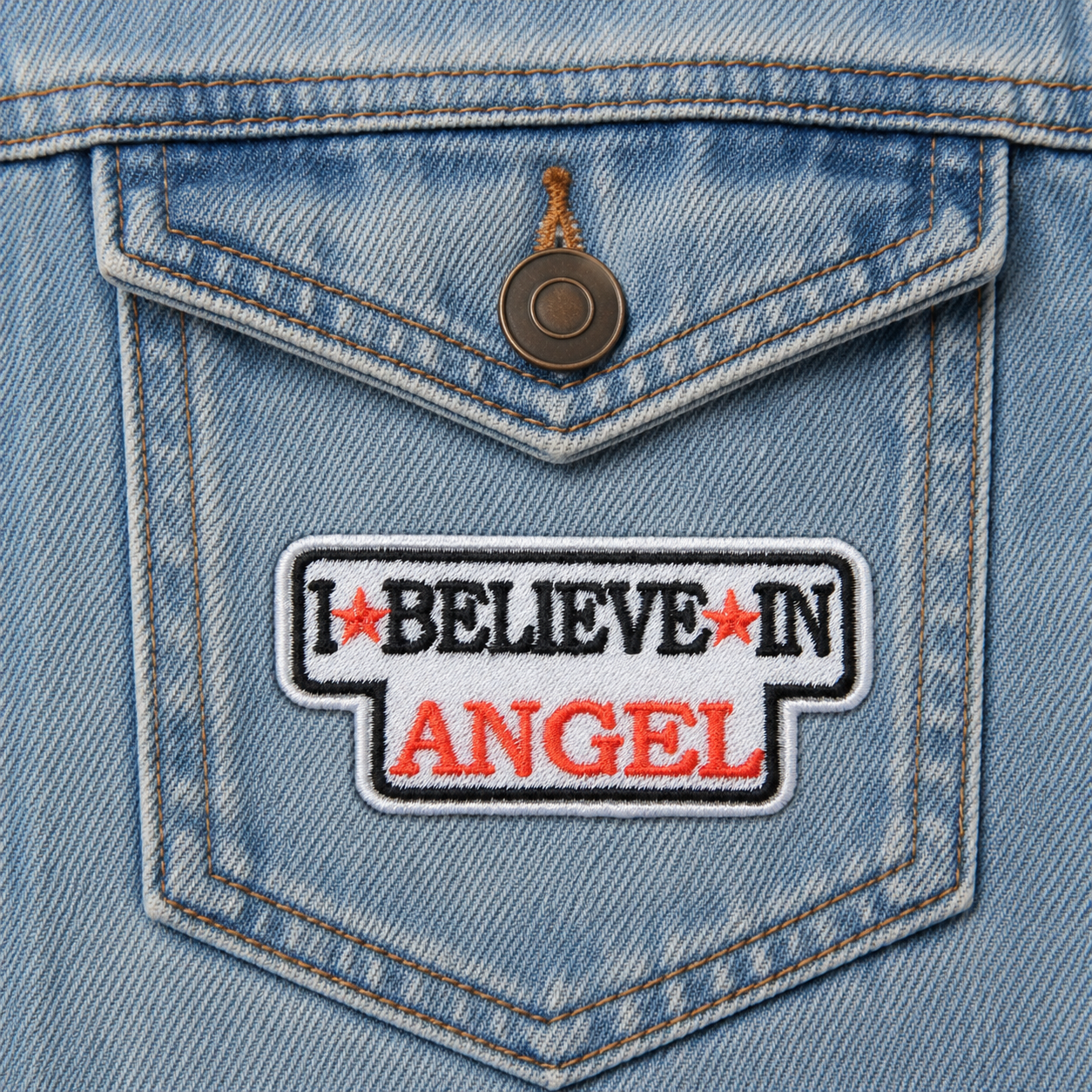 Нашивка, патч, шеврон "I Believe in Angel" 80x40mm PTC196