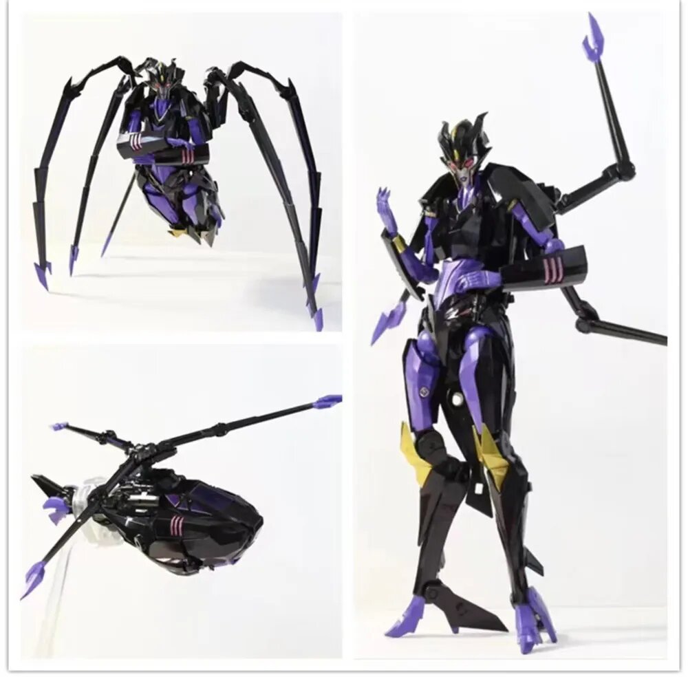 Трансформер Apache APC Black Widow, spider Spirit, Высота 19.5 см, Черный матовый, Красный, Фиолетовый — фото 1