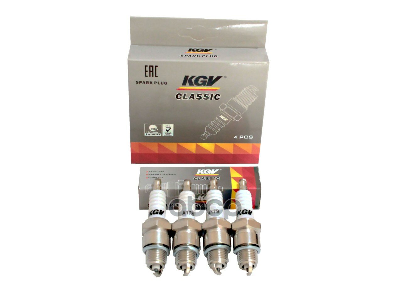 Свеча зажигания KGV Classic Г-3302, 3221, 2705 и мод, Соболь 2310, 2217, 2752 и мод. УАЗ Симбир 3160, 3162 KGV арт. А17В