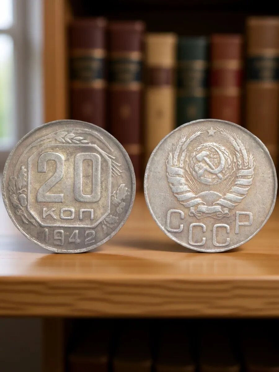 20 копеек 1942 года СССР. Советский Союз. Погодовка Советы