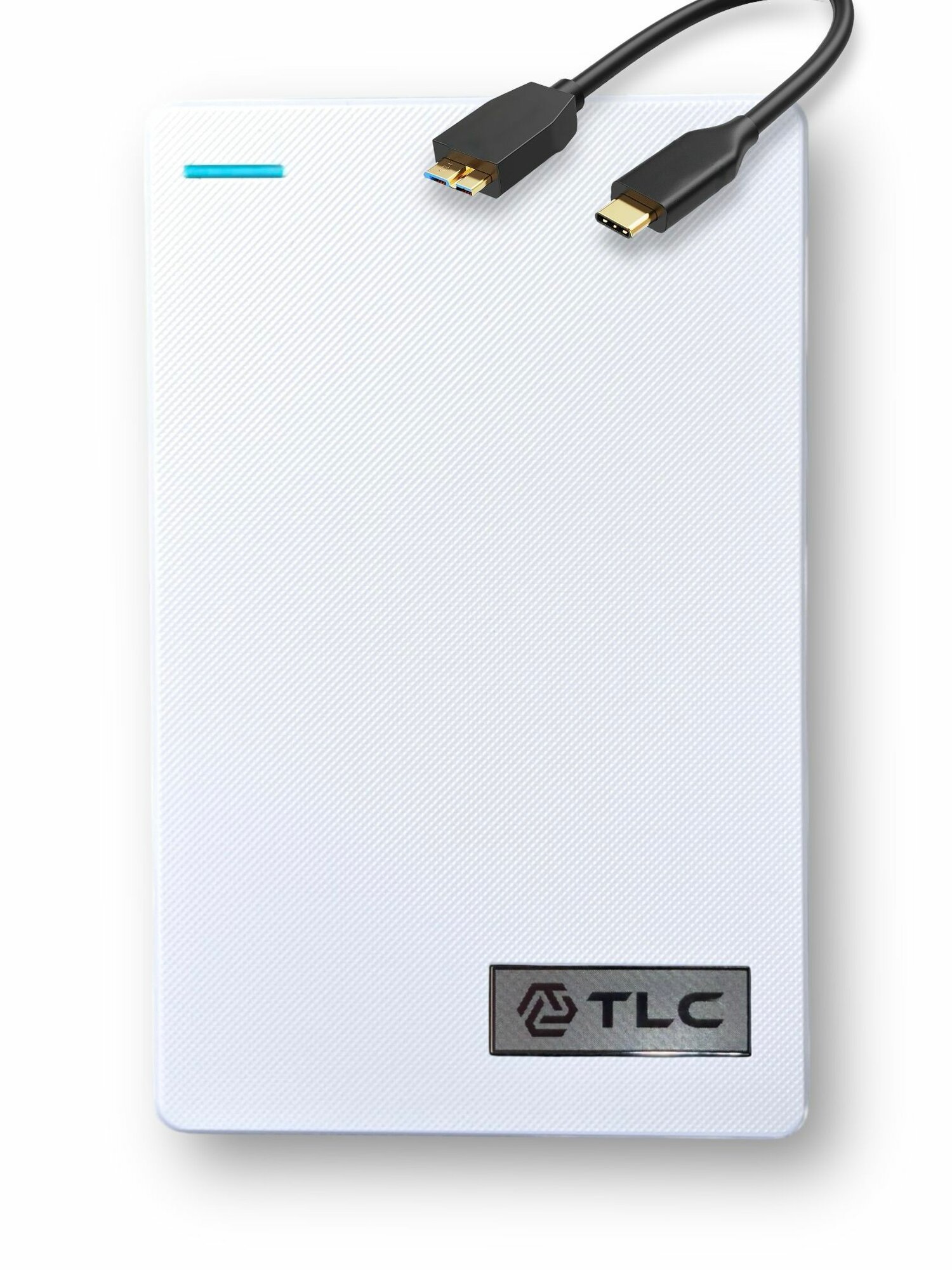 TLC Tech Link Company 500 ГБ Внешний жесткий диск (Slim Portable Накопитель HDD 2,5" USB 3.0), Пластик, белый