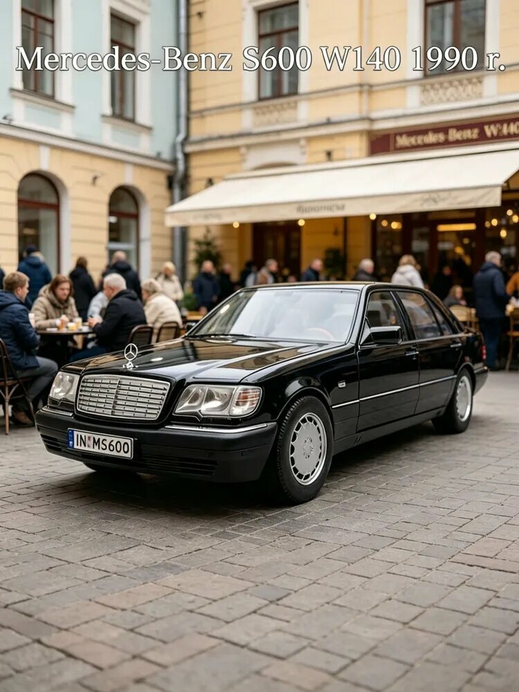 Масштабная модель автомобиля Mercedes-Benz S600 W140 1990 г