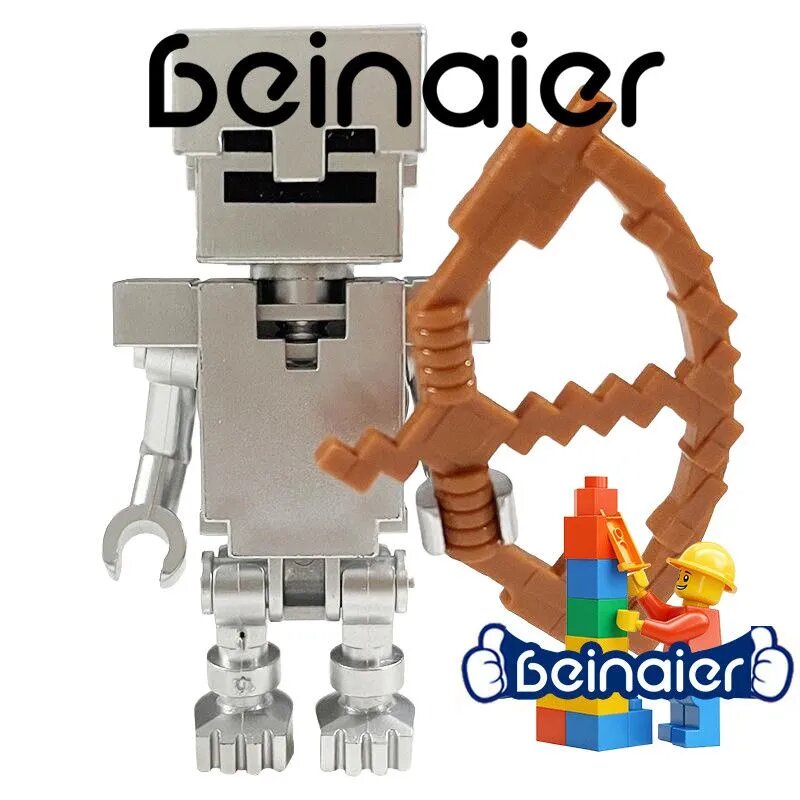 Конструктор Майнкрафт с человечками, совместимый с LEGO, для мальчиков и девочек