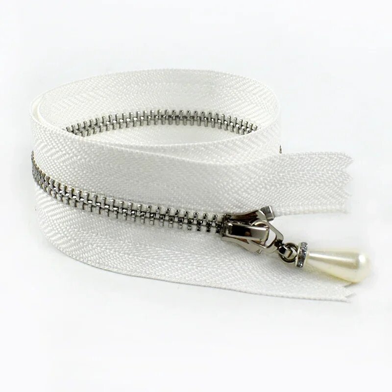 Металлические молнии Meetee 3#, 15-70 см, золотые/серебряные зубцы WhiteSilver, OpenEnd-No3-40cm