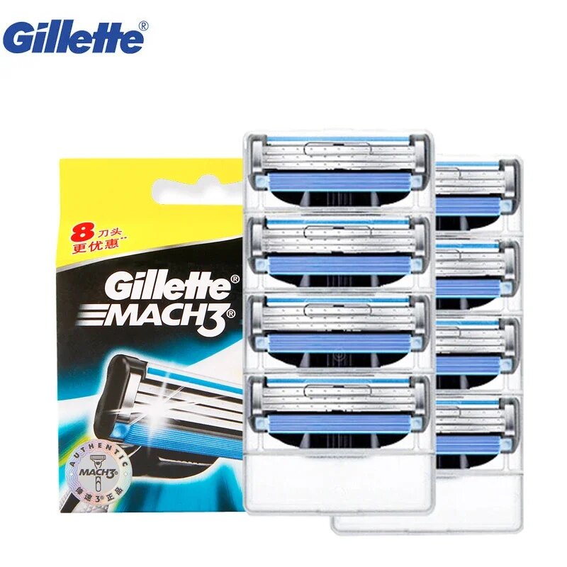 Gillette Mach3 Лезвия для бритья 8 шт. mach 3 blade 8heads