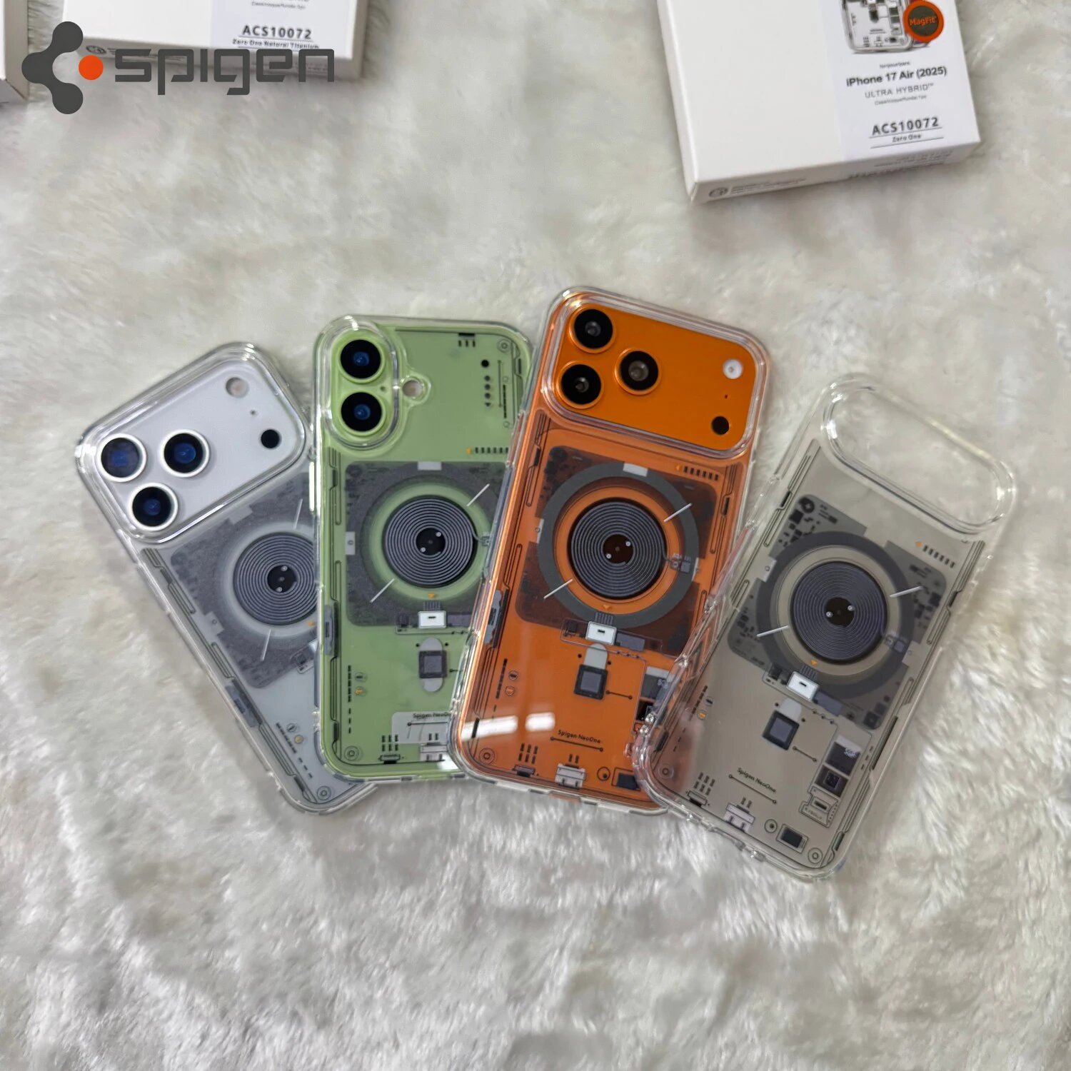 Оригинальный чехол Spigen 3D Stereoscopic Tech Style для Apple iPhone 17 Pro Max, совместимый с MagSafe, для 17 Pro Air