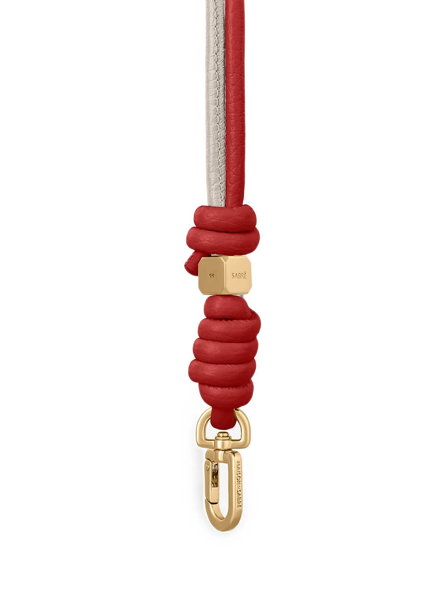 Сумка MAISON de SABRE Twist knotted leather bag strap, красный — фото 1