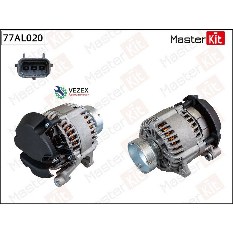 MASTERKIT 77AL020 Генератор FORD TRANSIT CONNECT 1.8TDCi (14V 124A) Masterkit