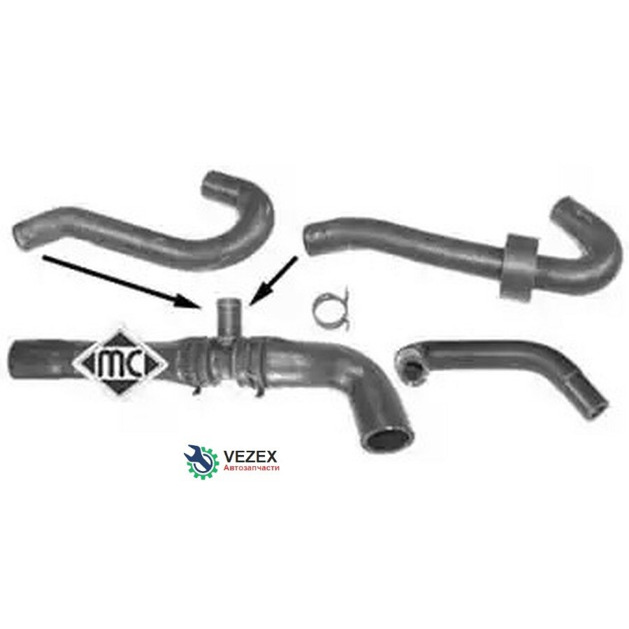 METALCAUCHO 09314 Шланг теплообменник vw passat/audi a4