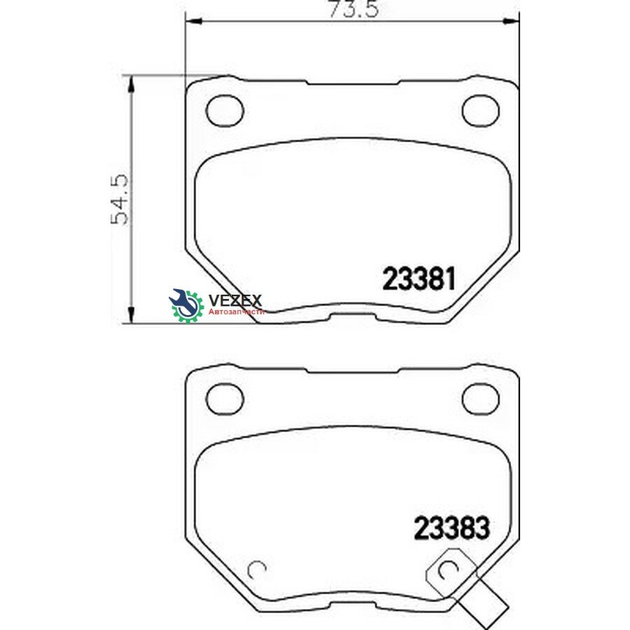 MINTEX MDB2562 Колодки торм. пер. Subaru Impreza