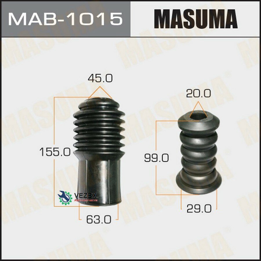 MASUMA MAB-1015 Пыльники стоек универсальные, отбойник D=20, H=99