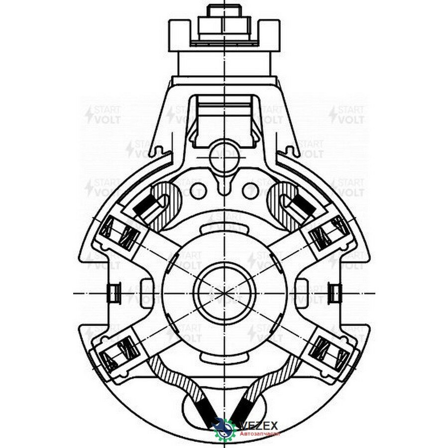 STARTVOLT VBS 2303 Узел щеточный стартера для а/м Honda CR-V (12-)/Crosstour (12-) 2.4i (VBS 2303)