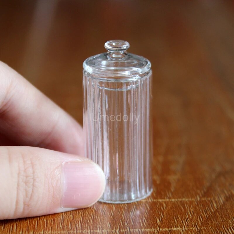 Миниатюрная стеклянная баночка 1:12, Цвет: 1pcs jar