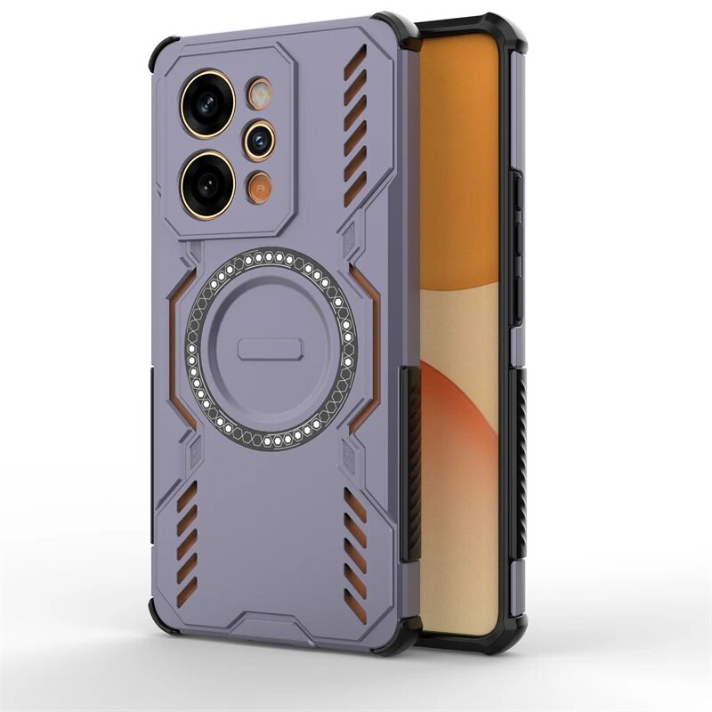 Фиолетовый чехол Realme P4 Power с магнитным кольцом