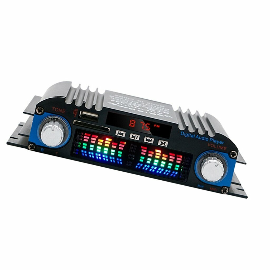 Дистанционное Управление 4-Канальным усилителем HIFI 60Wx4 с ЖК-дисплеем Алюминиевого Дизайна