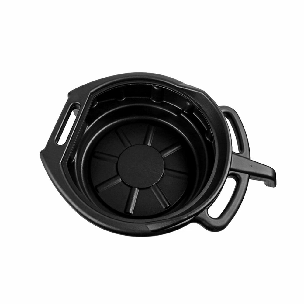 Oil Drain Pan Waste Engine Oil Collector Oil Drip Tray с 3 ручками Car Maintenance and Repairing Oil Collect Basin, объем 10L, 15L (доступно), основной цвет черный, материал PE, размер 10L: 490 * 378 * 14мм, 15L: 575 * 450 * 17мм, вес 10L: 640г, 15L: