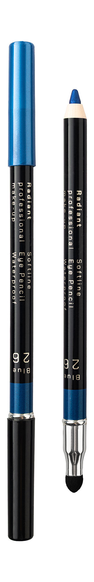 RADIANT PROFESSIONAL MAKE-UP Карандаш для глаз Softline Eye Pencil Waterproof водостойкий, 1,2 г, 26 Голубой