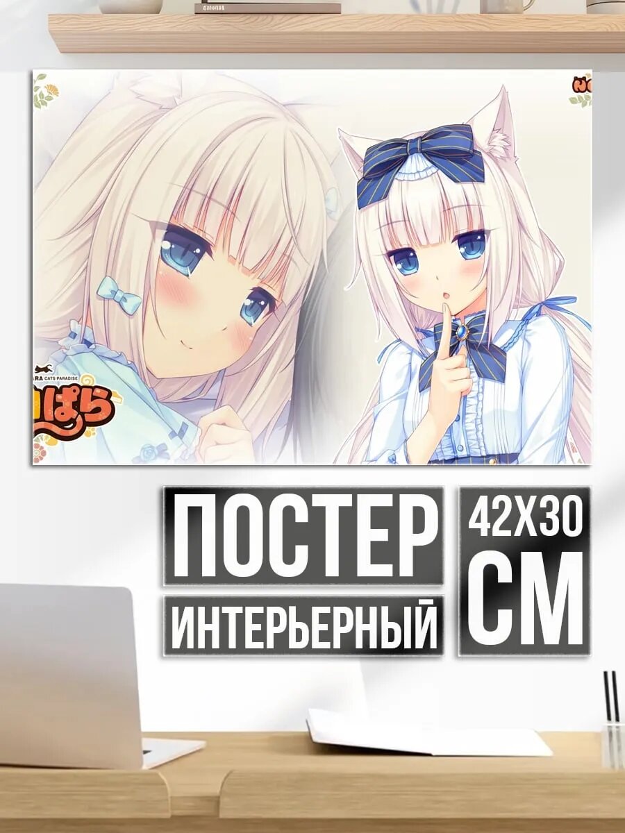Плакат постер Кошачьи девушки
