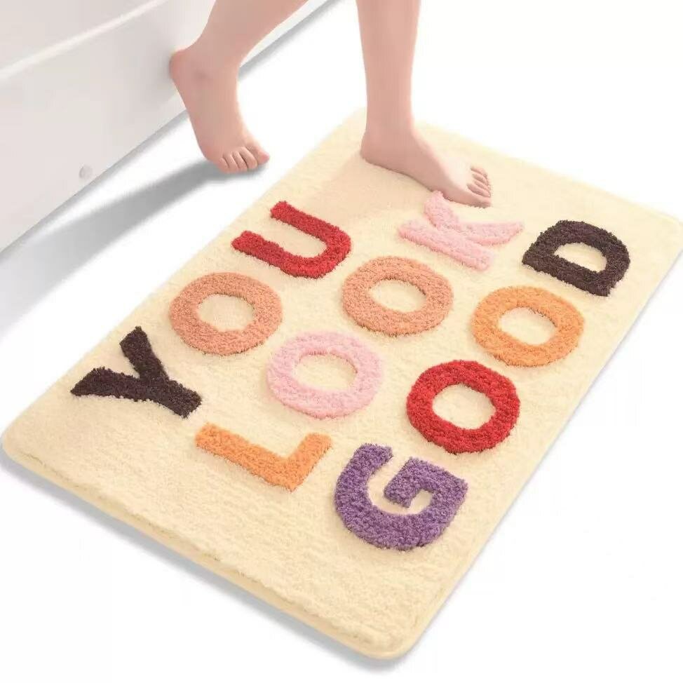 Коврик для ванной "YOU LOOK GOOD", 40×60 см, мягкий и впитывающий