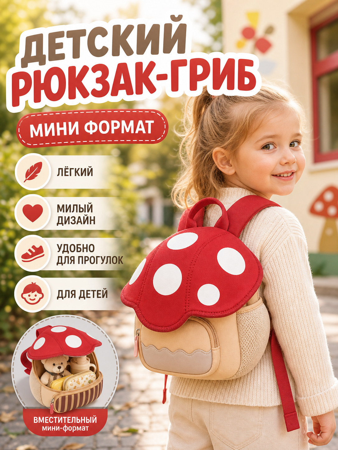 Мультяшные мини-миленькие рюкзаки для маленьких детейкомфорт и стиль для