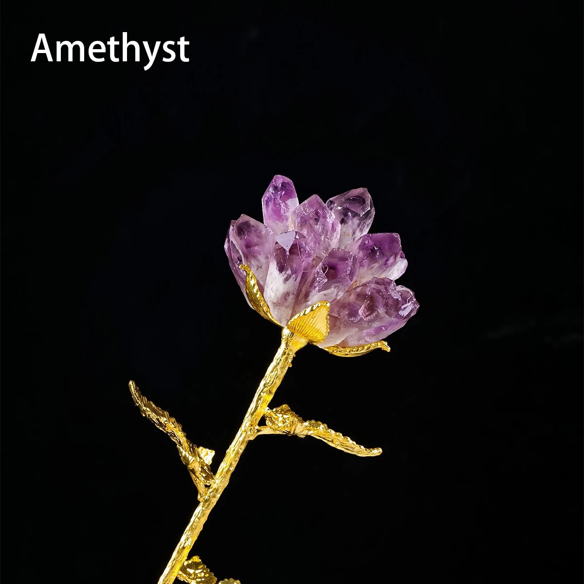 Аметистовая роза из кристаллов Apengshi